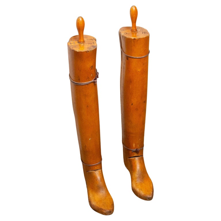 19th Century Antique English Crafted Maple Riding Boot Forms / Lasts ...