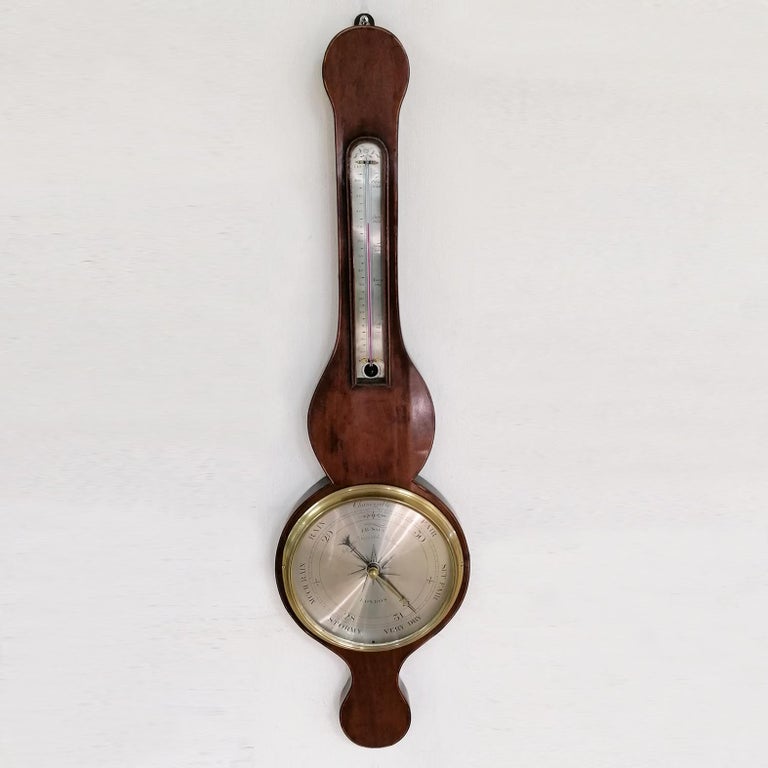 19th Century Antique English Georg III Mahogany Barometer For Sale at ...