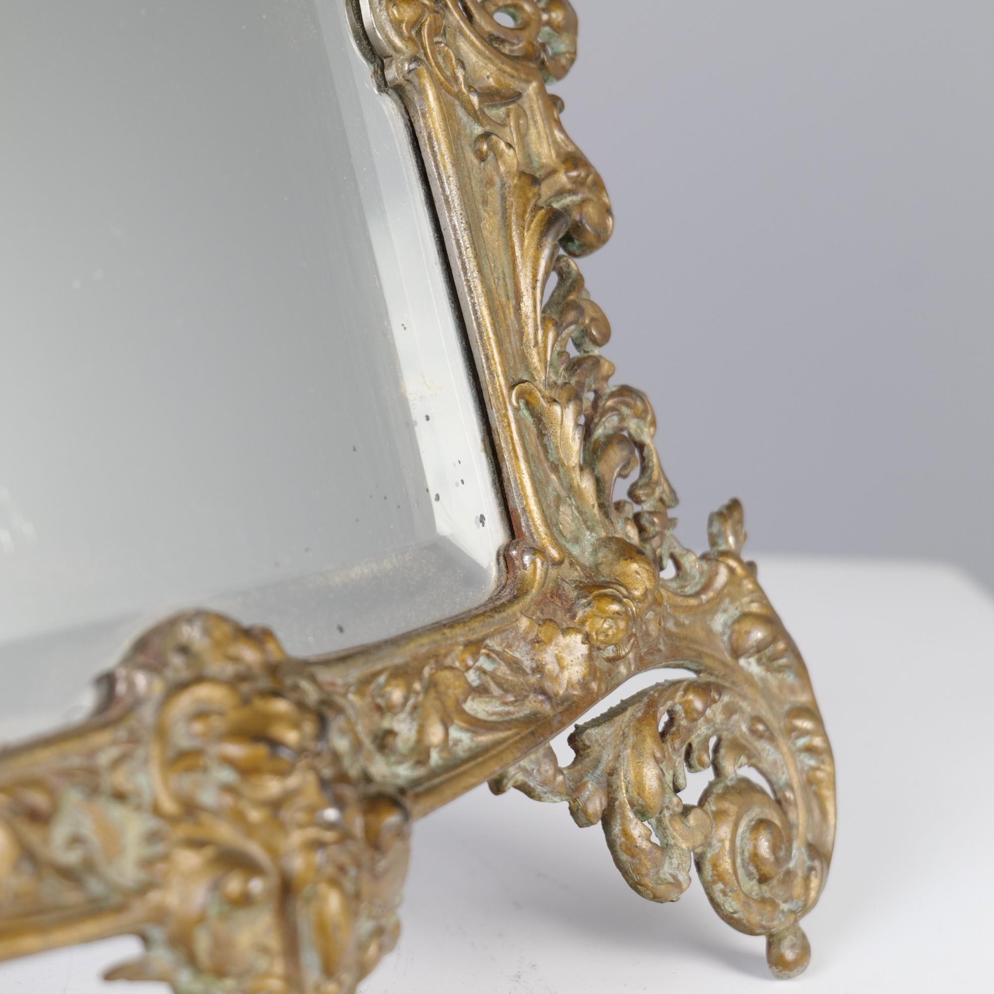 19th Century Antique French Table Mirror with Facetted Glas For Sale at ...