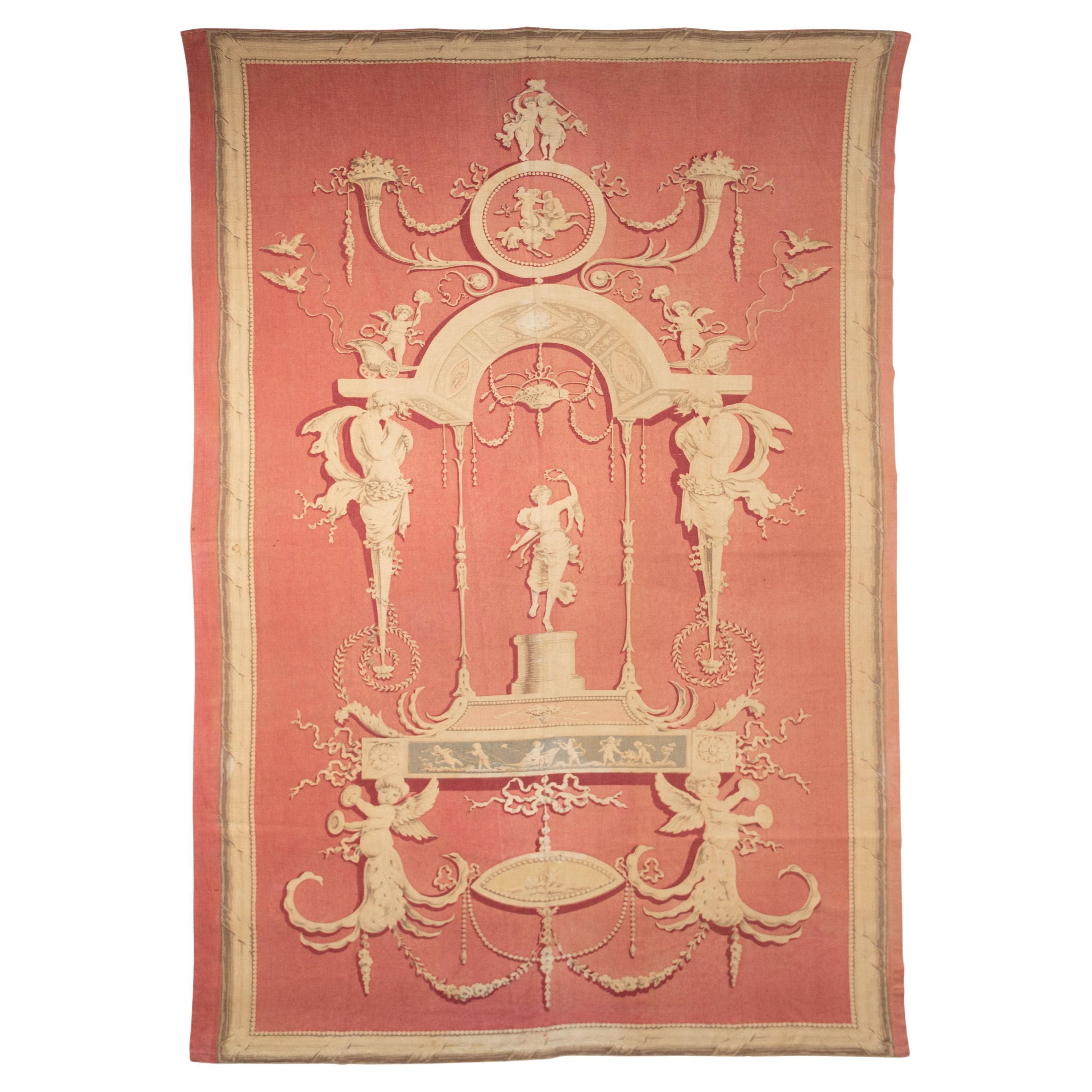 Antique French wall hanging, antique textiles, classical, wall art ...