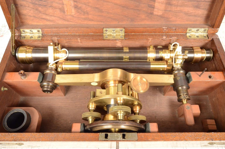 19th Century Antique Brass USA Surveyor Measurement Instrument F.H ...