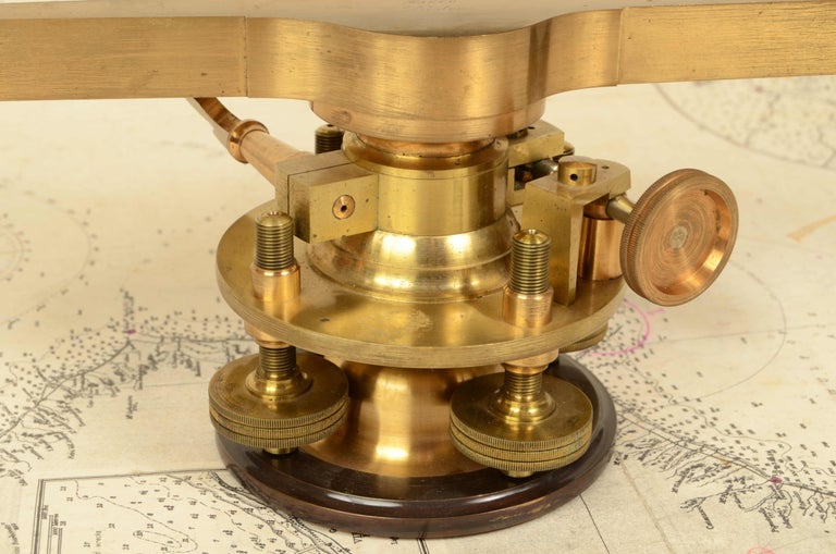 19th Century Antique Brass USA Surveyor Measurement Instrument F.H ...