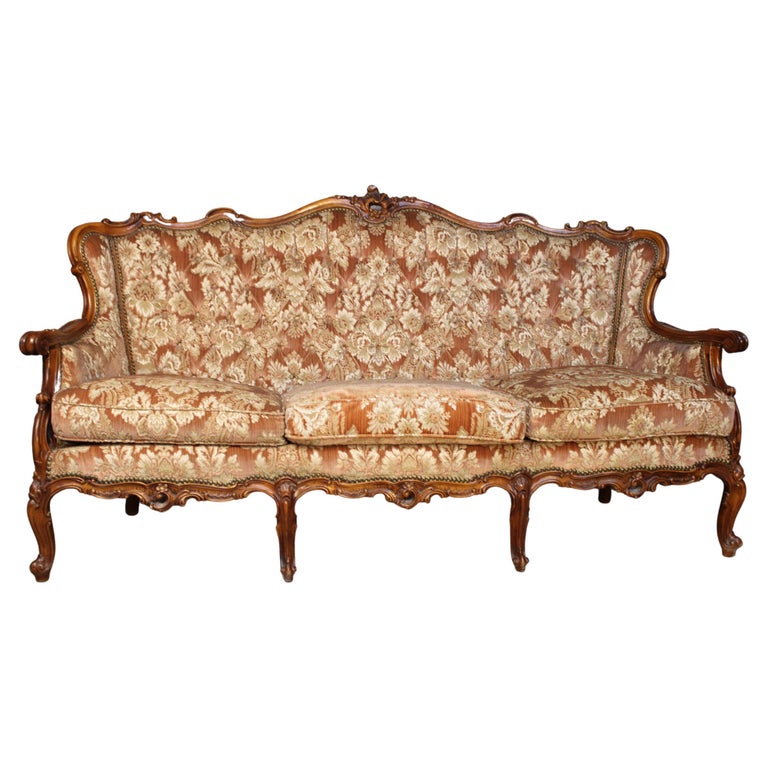 19th Century Antique Italian Baroque Walnut Sofa For Sale at 1stDibs ...