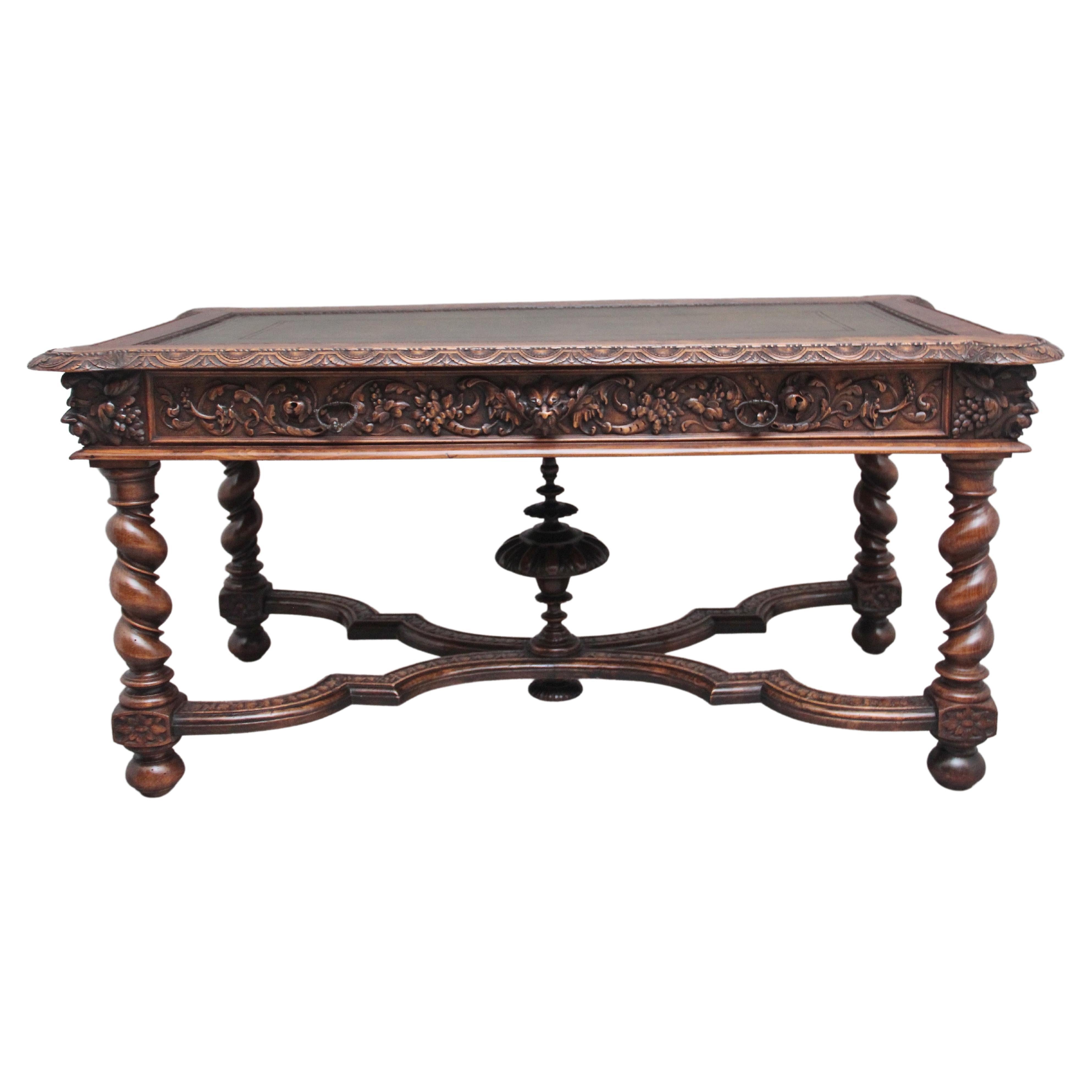 19th C. Italian Walnut Writing Table/Desk at 1stDibs