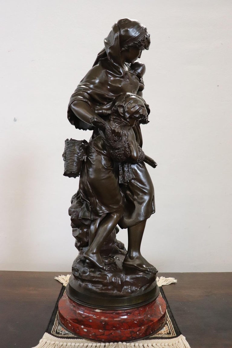 19th Century Antique Large Bronze Sculpture by Mathurin Moreau "the ...