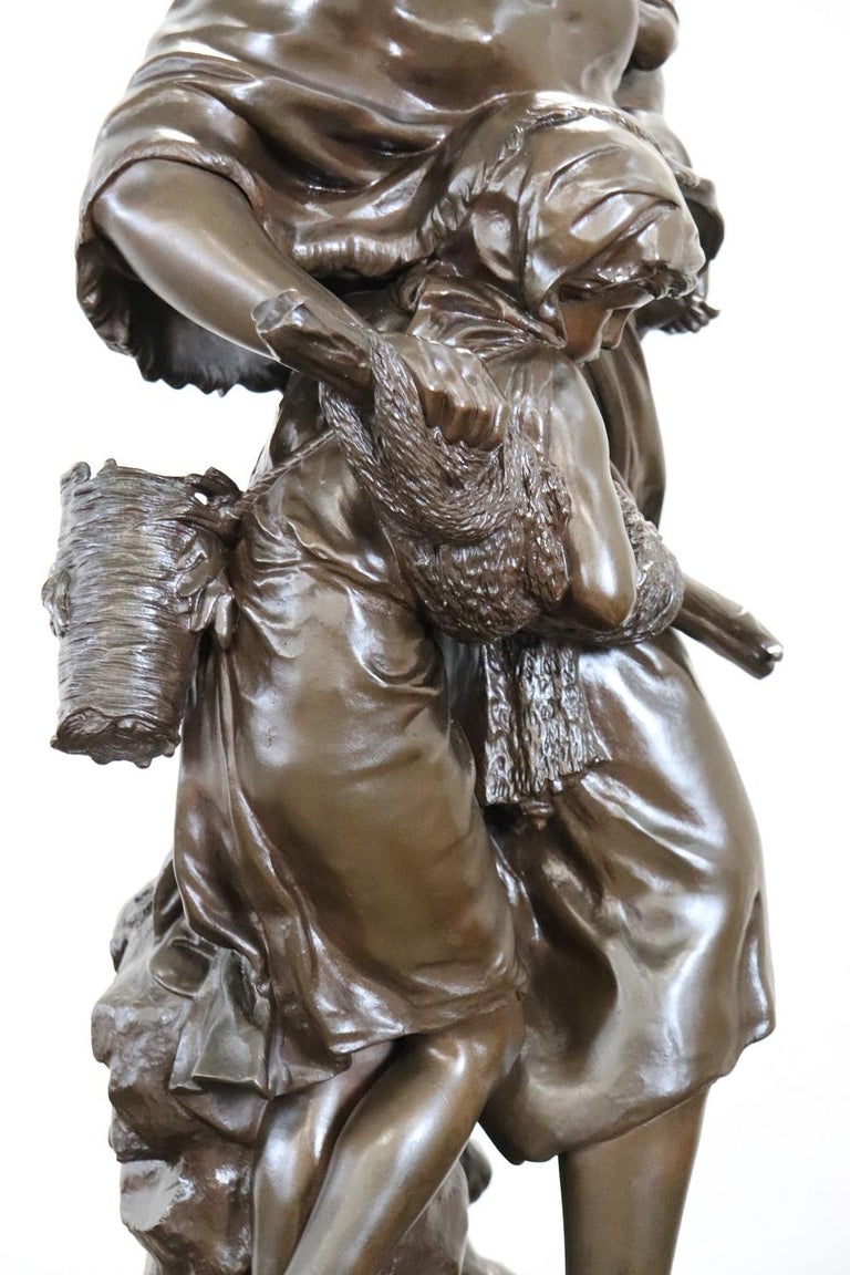 19th Century Antique Large Bronze Sculpture by Mathurin Moreau "the ...