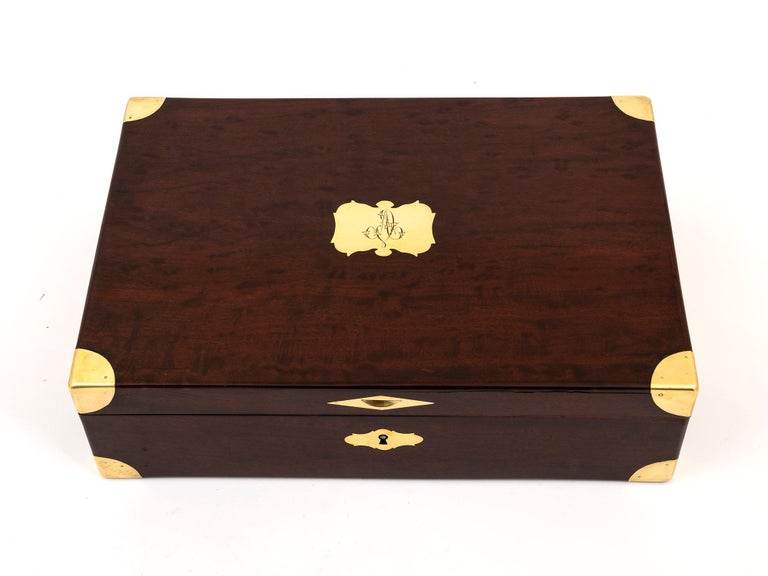 19th Century Antique Mahogany Despatch Box For Sale at 1stDibs