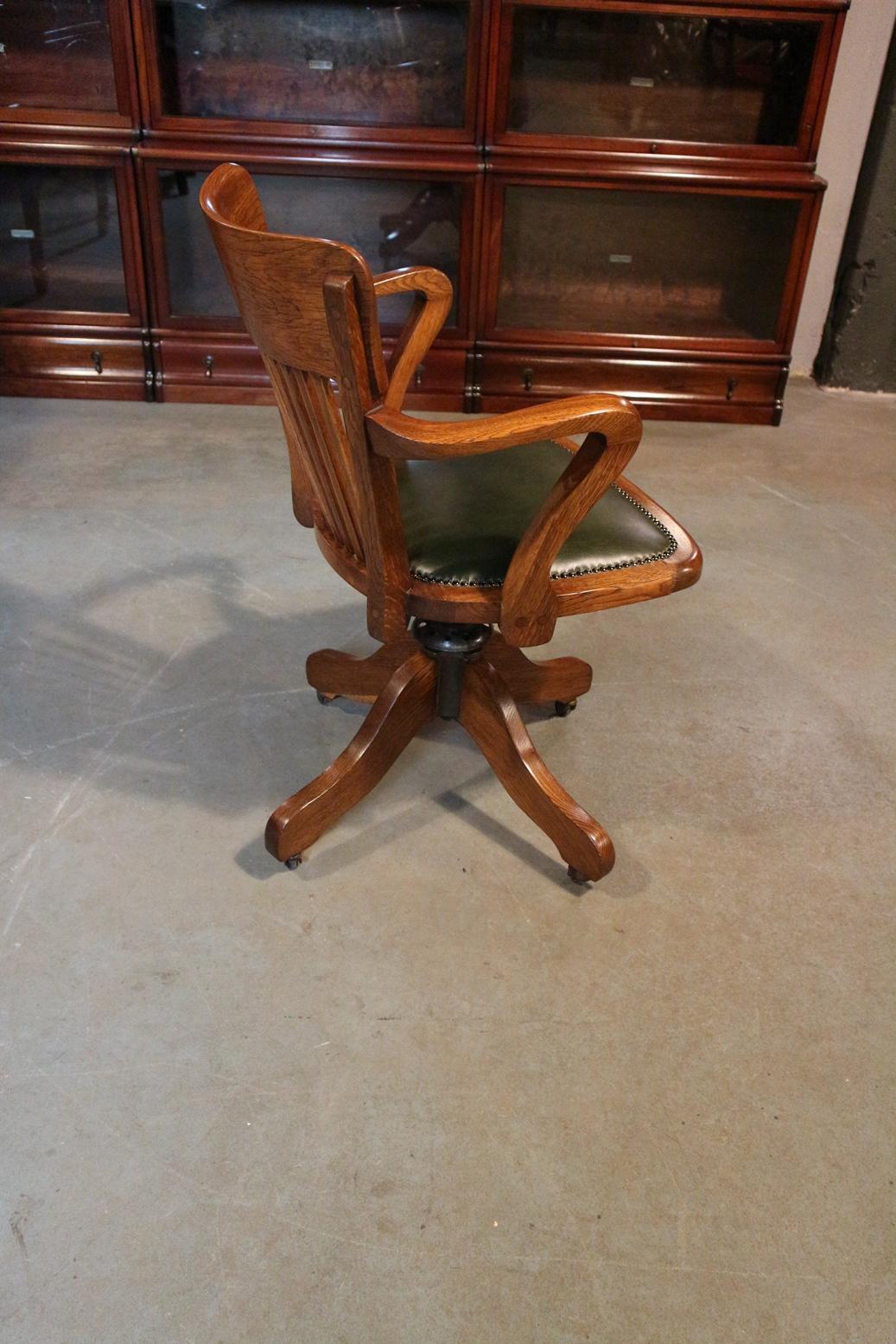 19th Century Antique Oak Office Chair at 1stDibs | oak desk chair ...