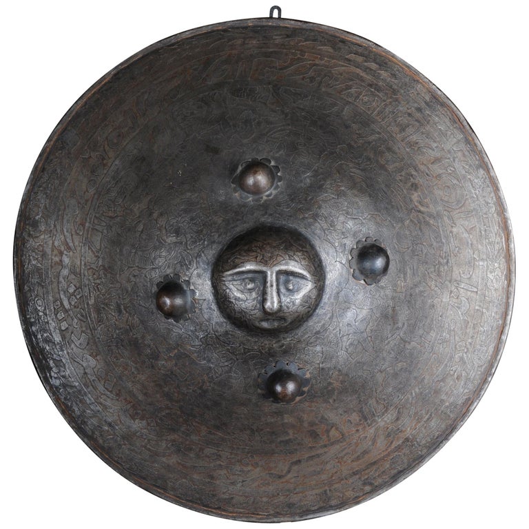 19th Century Antique Persian Battle Shield For Sale at 1stDibs
