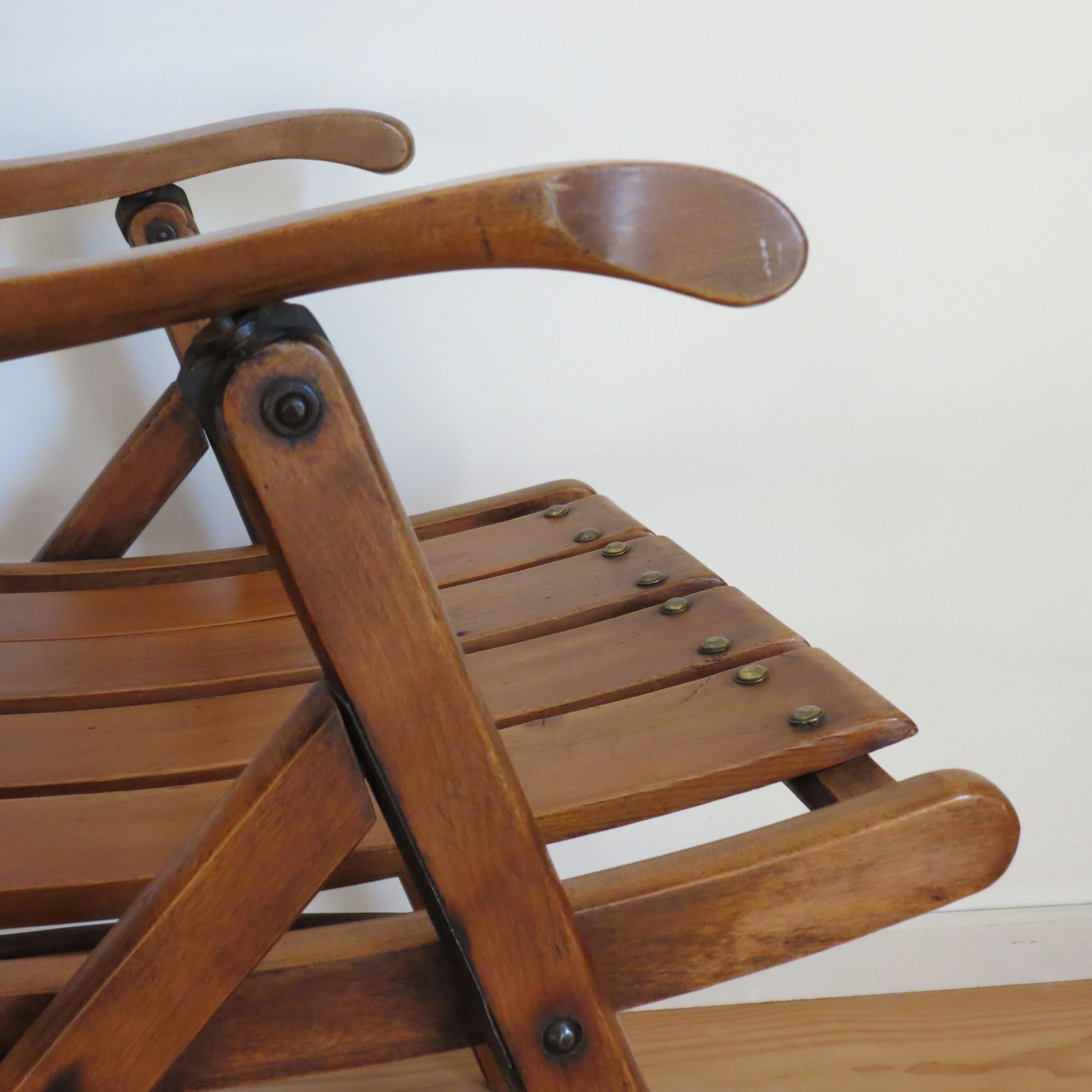 19th Century Antique Pine Folding Campaign Chair 1880s For Sale at 1stDibs