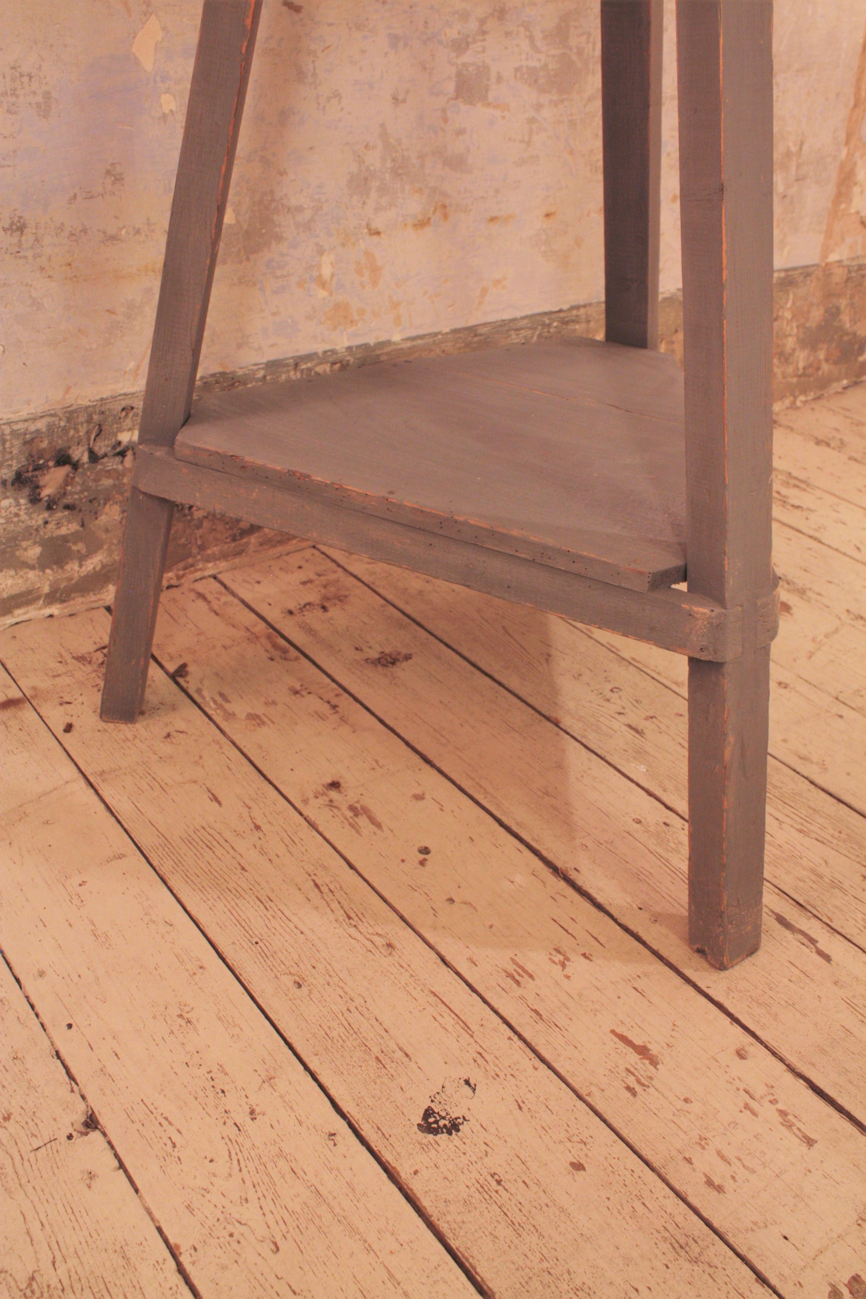 Sculpture Stand in Grey Patinaned Wood, 19th Century For Sale at ...