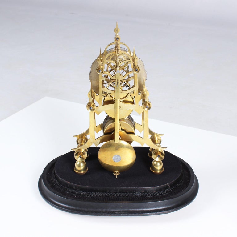 19th Century Antique Skeleton Clock, England, circa 1850 at 1stDibs