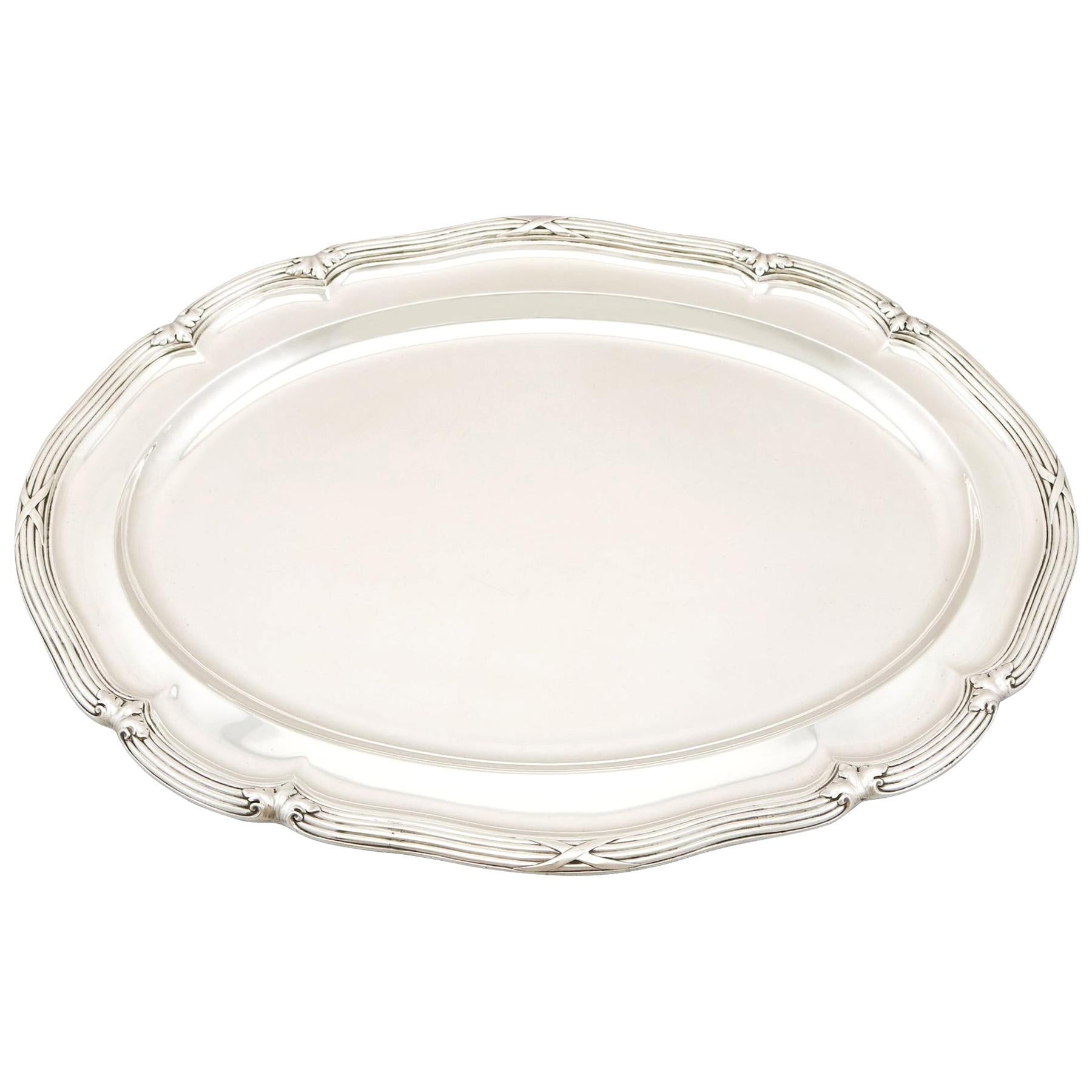 Large Dominick and Haff Sterling Silver Footed Meat Platter For Sale at ...