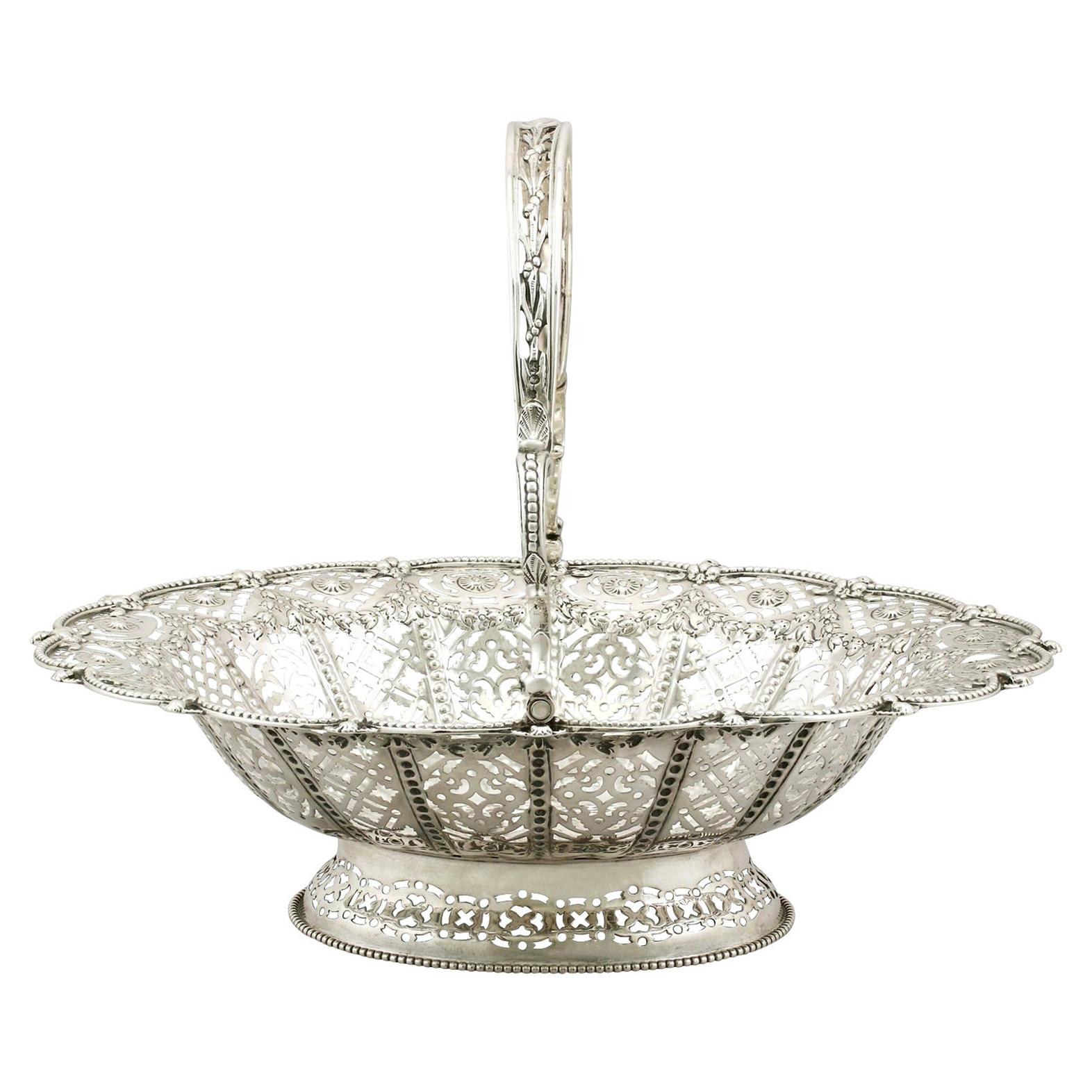 Faberge Silver Cake Basket For Sale at 1stDibs