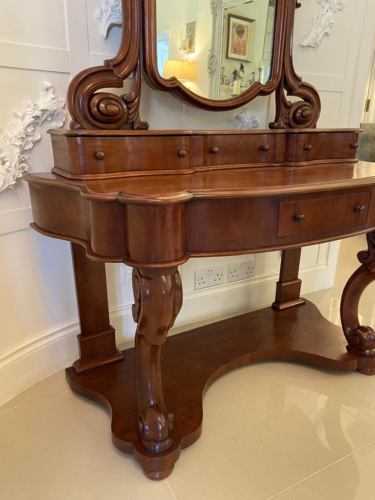 19th Century Antique Victorian Mahogany Vanity/Dressing Table at 1stDibs