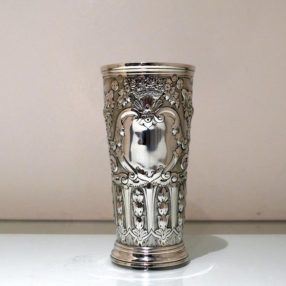 19th Century Antique Victorian Sterling Silver Pair Vases London 1892 ...