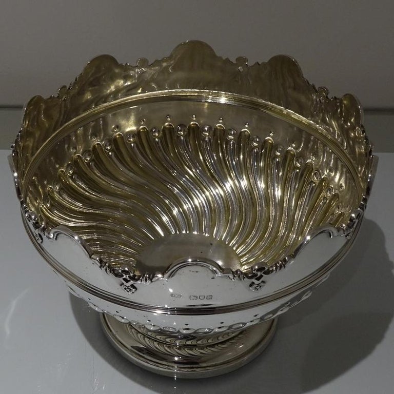 19th Century Antique Victorian Sterling Silver Rose Bowl London 1898 ...