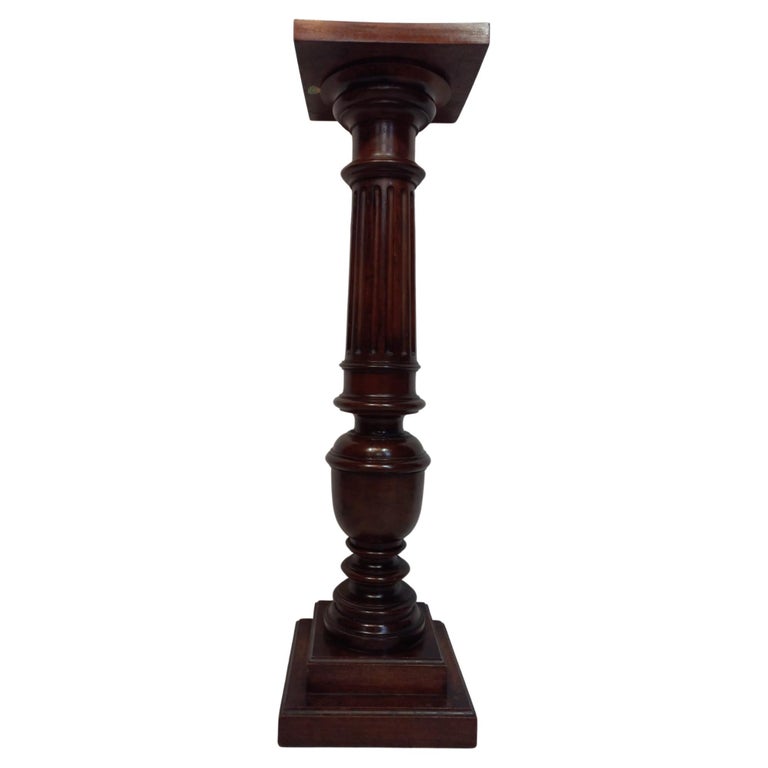 19th Century Antique Walnut Column Stained For Sale at 1stDibs