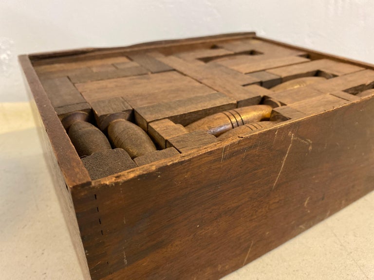 19th Century Antique Wooden Building Blocks / Game Pieces at 1stDibs
