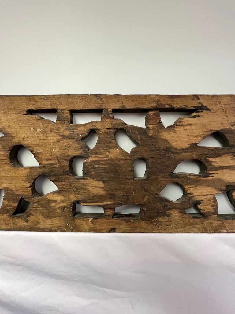 19th Century Architectural Antique Transom Wood Panel Pierced Carved ...
