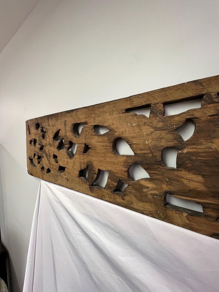 19th Century Architectural Antique Transom Wood Panel Pierced Carved ...
