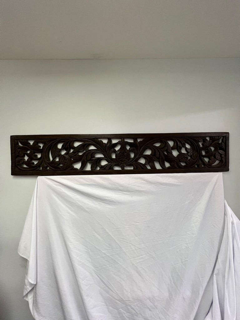 19th Century Architectural Antique Transom Wood Panel Pierced Carved ...
