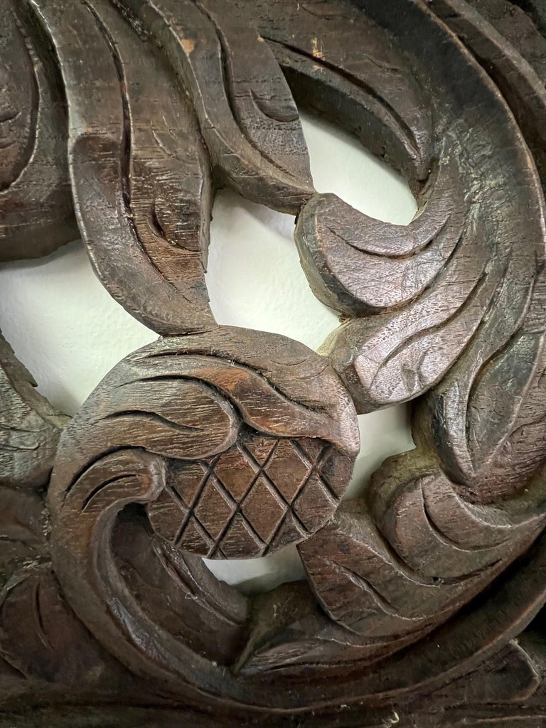 19th Century Architectural Antique Transom Wood Panel Pierced Carved ...