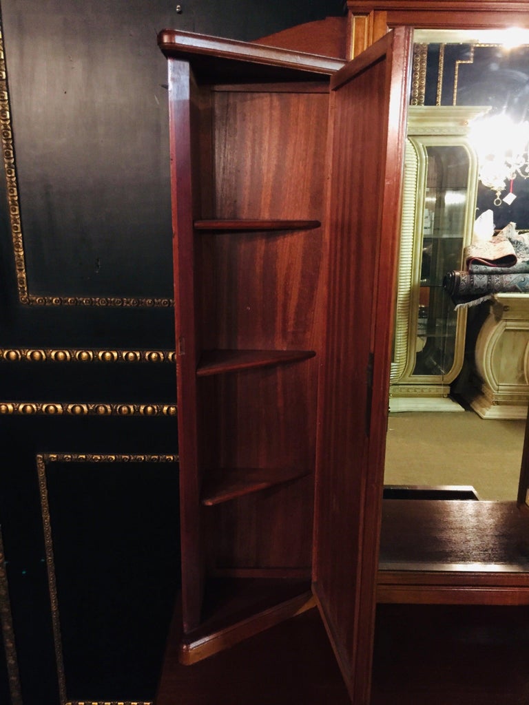 19th Century Art Deco Make-Up Table Solid Oak with 3 Mirrors in the ...