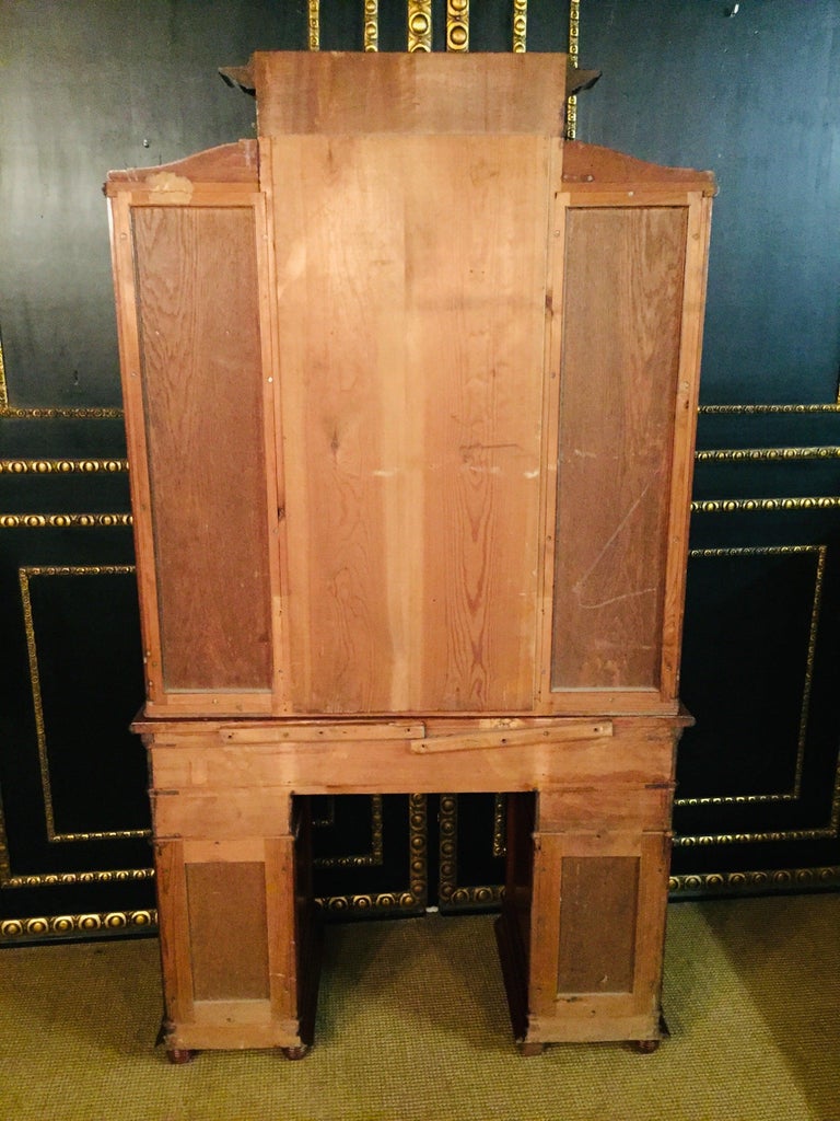 19th Century Art Deco Make-Up Table Solid Oak with 3 Mirrors in the ...