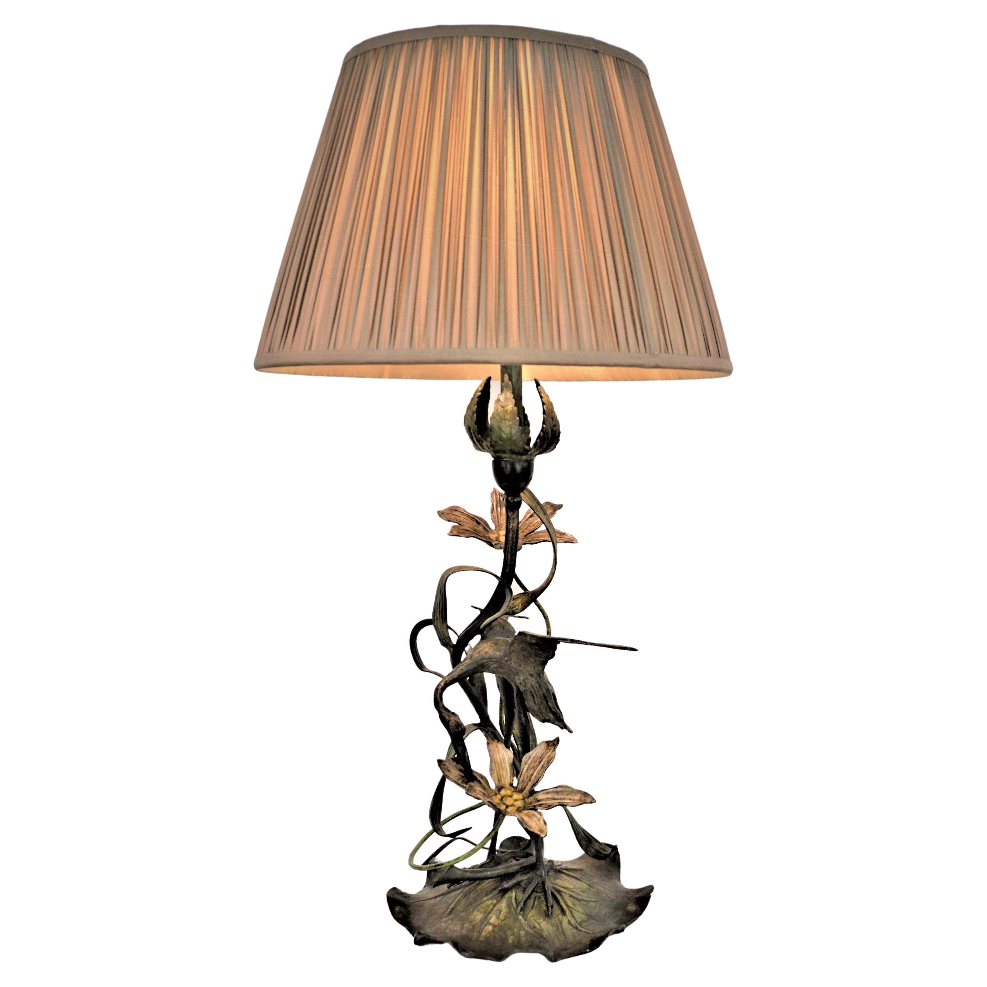 Bronze Art Nouveau Table Lamp by Abel at 1stDibs