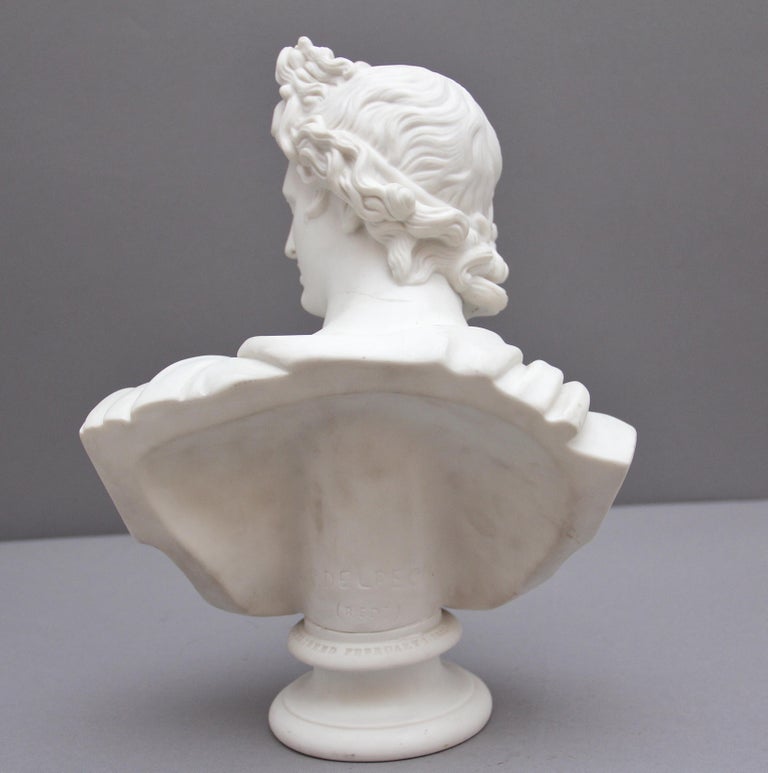 19th Century Art Union of London Parian Bust of Apollo at 1stDibs