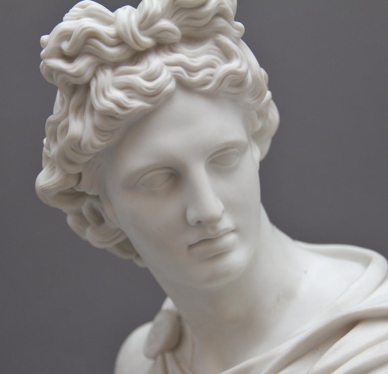 19th Century Art Union of London Parian Bust of Apollo at 1stDibs