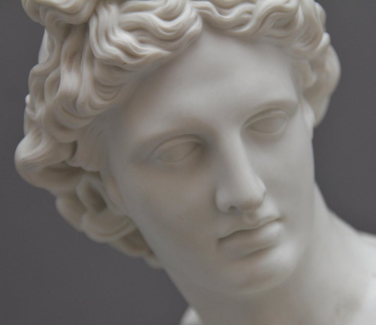 19th Century Art Union of London Parian Bust of Apollo at 1stDibs