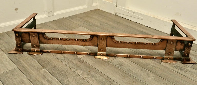 19th Century Arts and Crafts Brutalist Copper Fender For Sale at 1stDibs