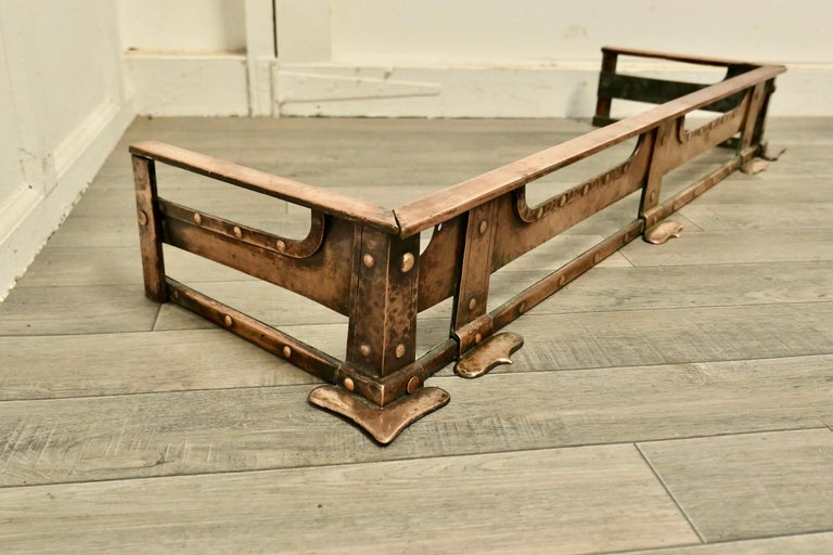 19th Century Arts and Crafts Brutalist Copper Fender For Sale at 1stDibs