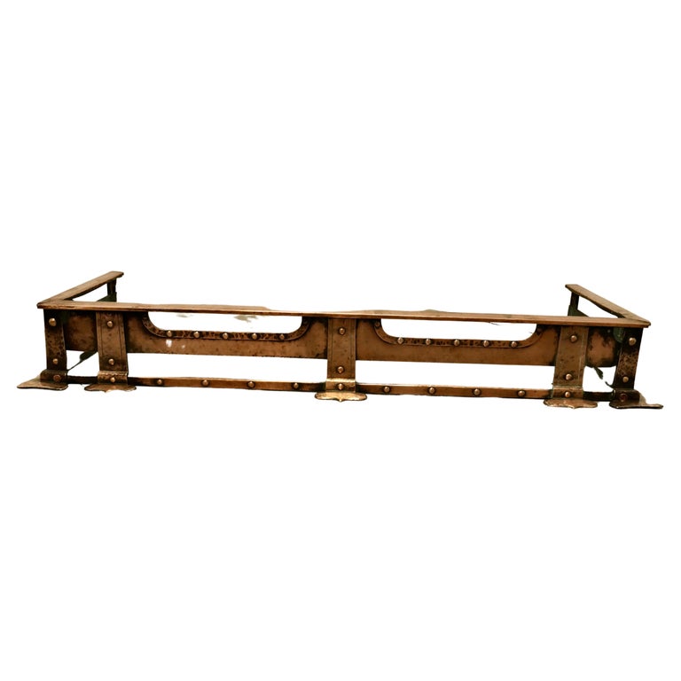 19th Century Arts and Crafts Brutalist Copper Fender For Sale at 1stDibs