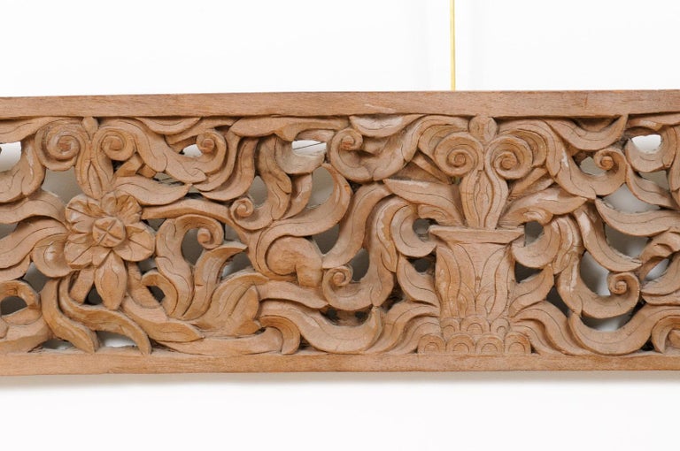 19th Century Asian Architectural Transom Panel with Pierced Carved ...