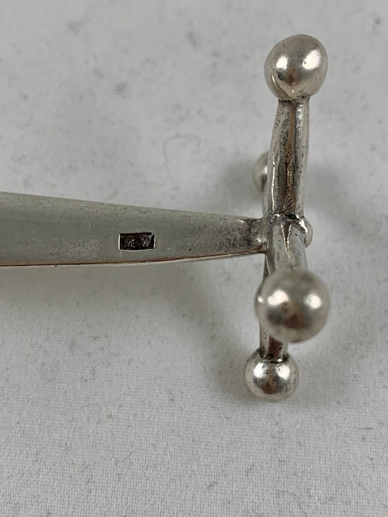 19th Century Austrian 900 Sterling Silver Jack End Knife Rests, S/4 For ...