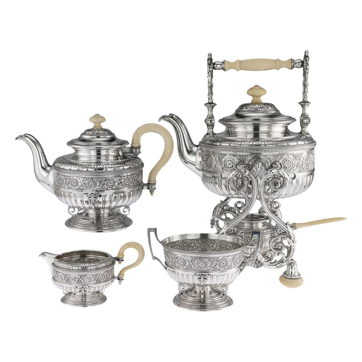 19th Century American Tiffany and Co. Solid Silver Acanthus Tea Service ...