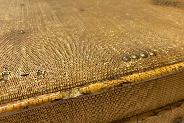 19th Century Bamboo and Rattan Blanket / Games Chest For Sale at 1stDibs