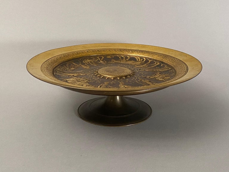 19th Century Tazza Cup in Gilt and Patinated Bronze by Levillain and ...