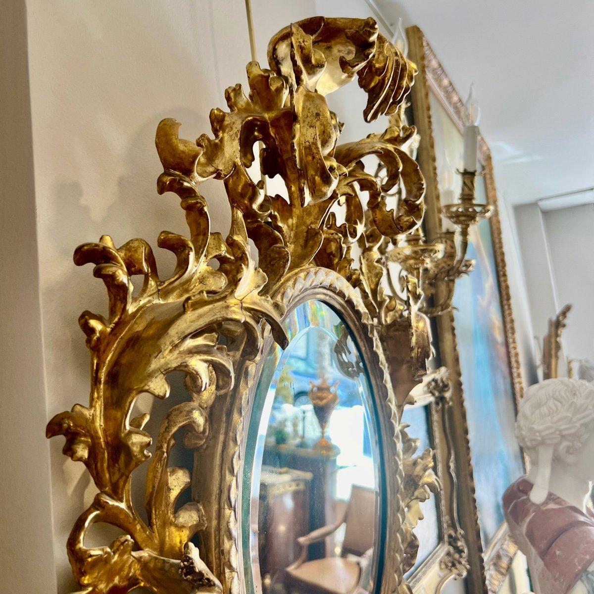 19th Century Baroque Mirror in Carved and Gilded Wood from Italy For ...