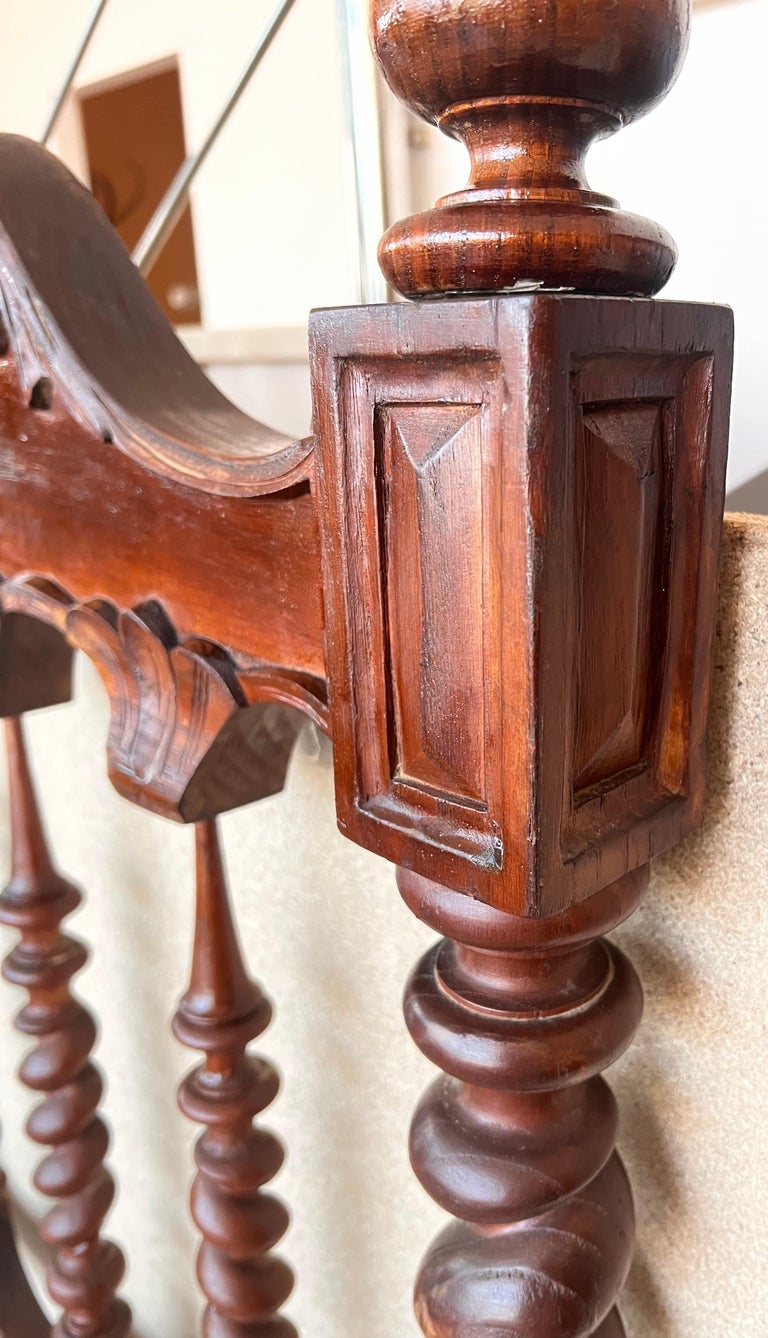 19th Century, Baroque Queen Bed, Original Four Turned Poster Spanish ...