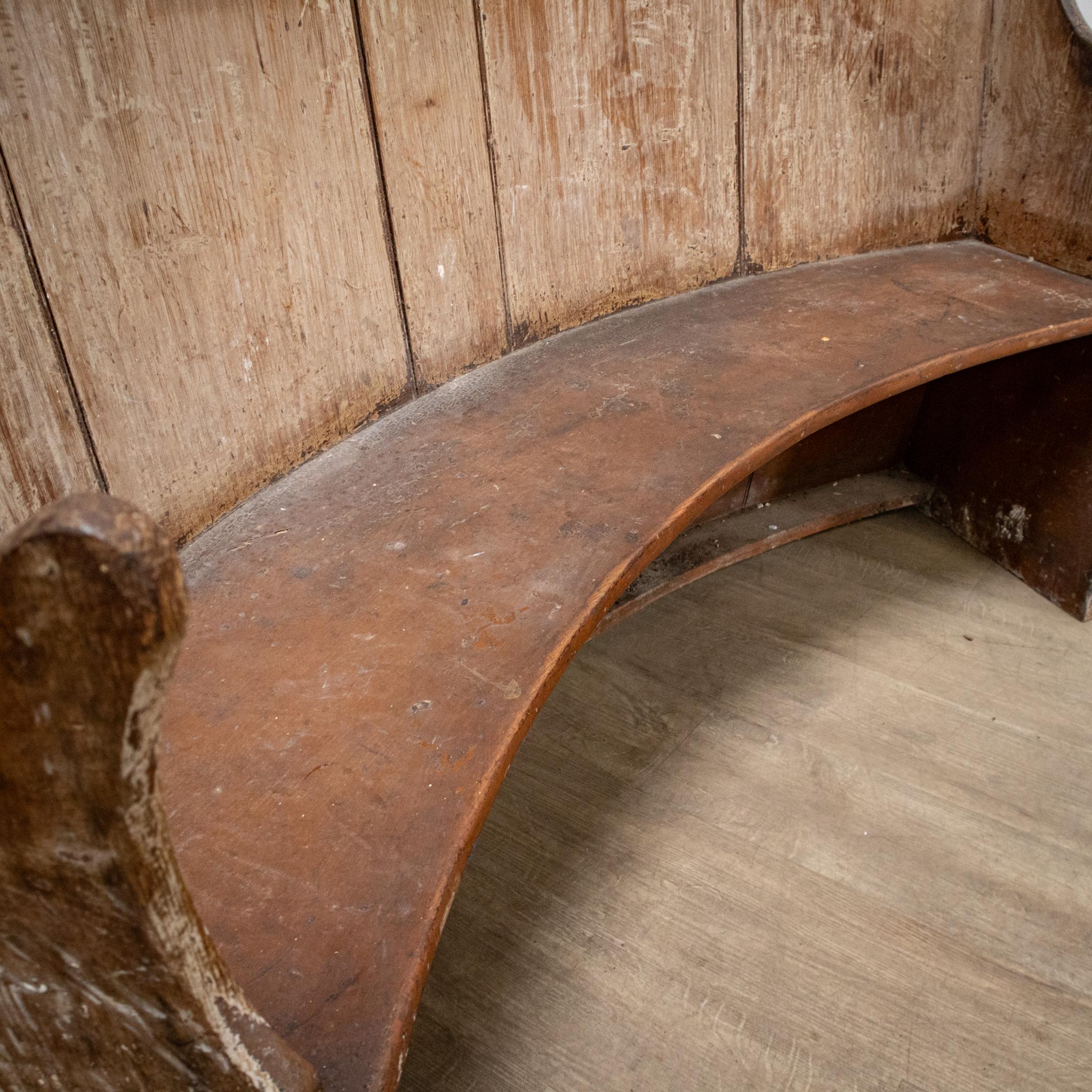 19th Century Barrel Back Rustic Pine Settle For Sale at 1stDibs