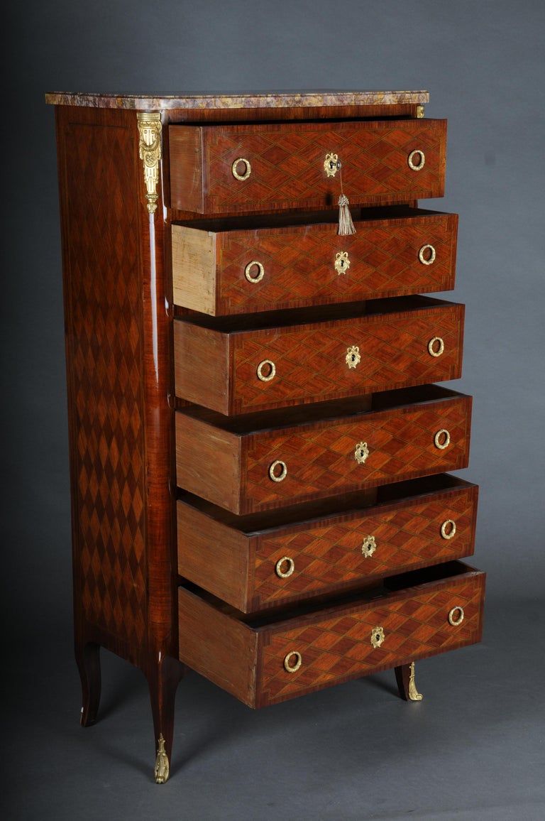 19th Century Beautiful High Chest of Drawers / Chiffoniere, Louis XVI ...
