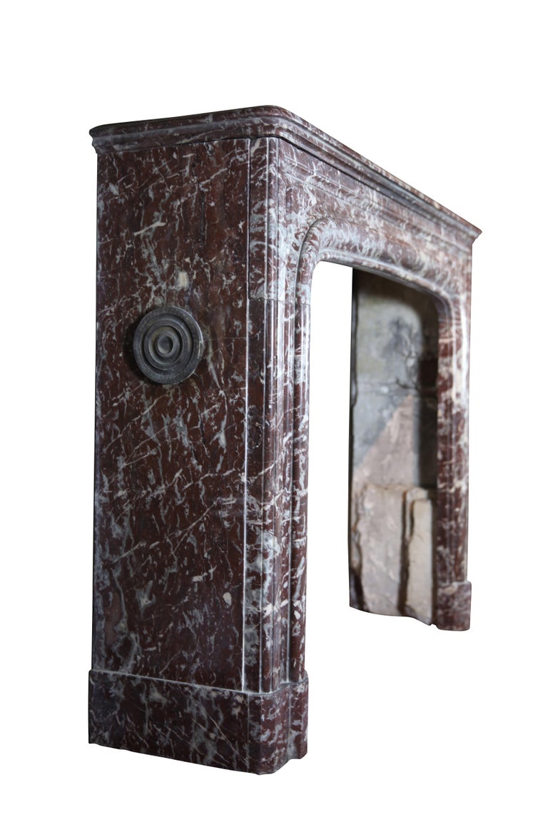 19th Century Belgian Marble Fireplace Surround For Sale at 1stDibs