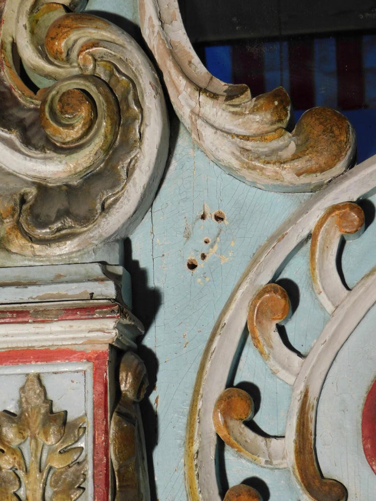 19th Century Belgian Painted Trumeau Mirror from a Gavioil Dance Organ ...