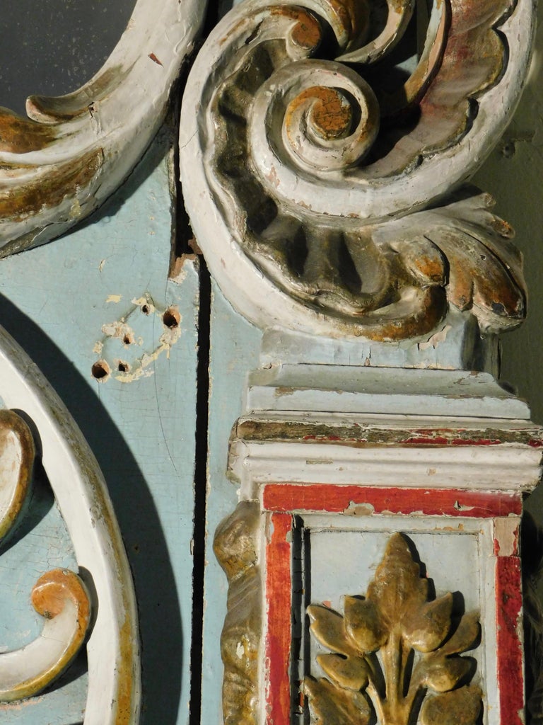 19th Century Belgian Painted Trumeau Mirror from a Gavioil Dance Organ ...