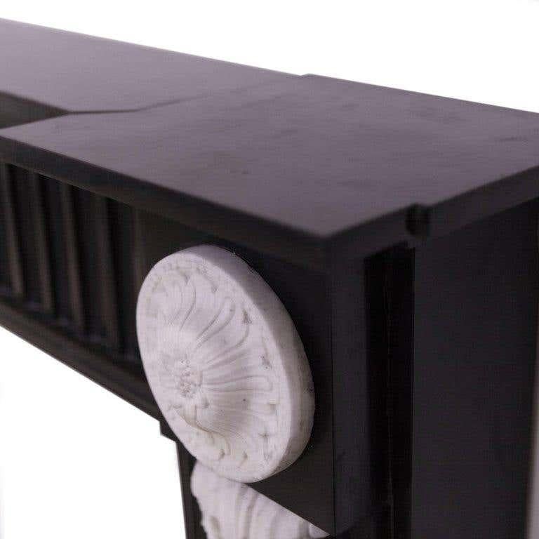 19th Century Belgium Black Marble Fireplace Mantelpiece For Sale at 1stDibs