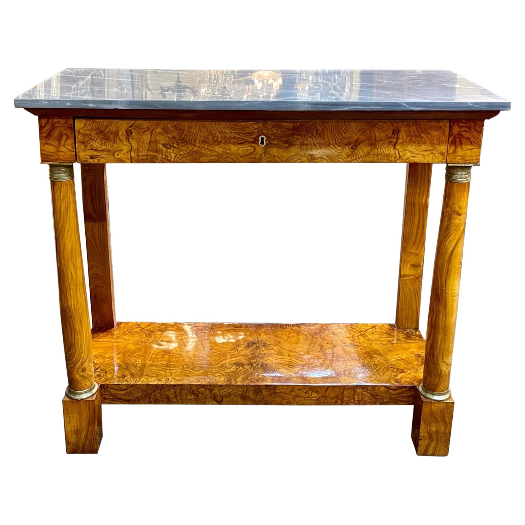 19th Century, Biedermeier Walnut Console For Sale at 1stDibs